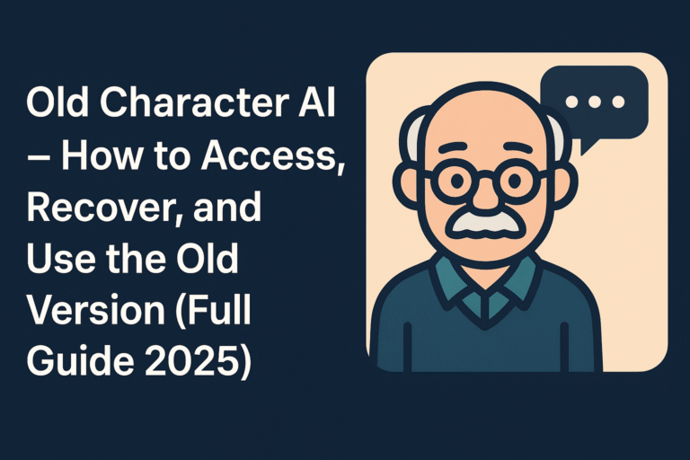 Old Character AI – How to Access, Recover, and Use the Old Version ...